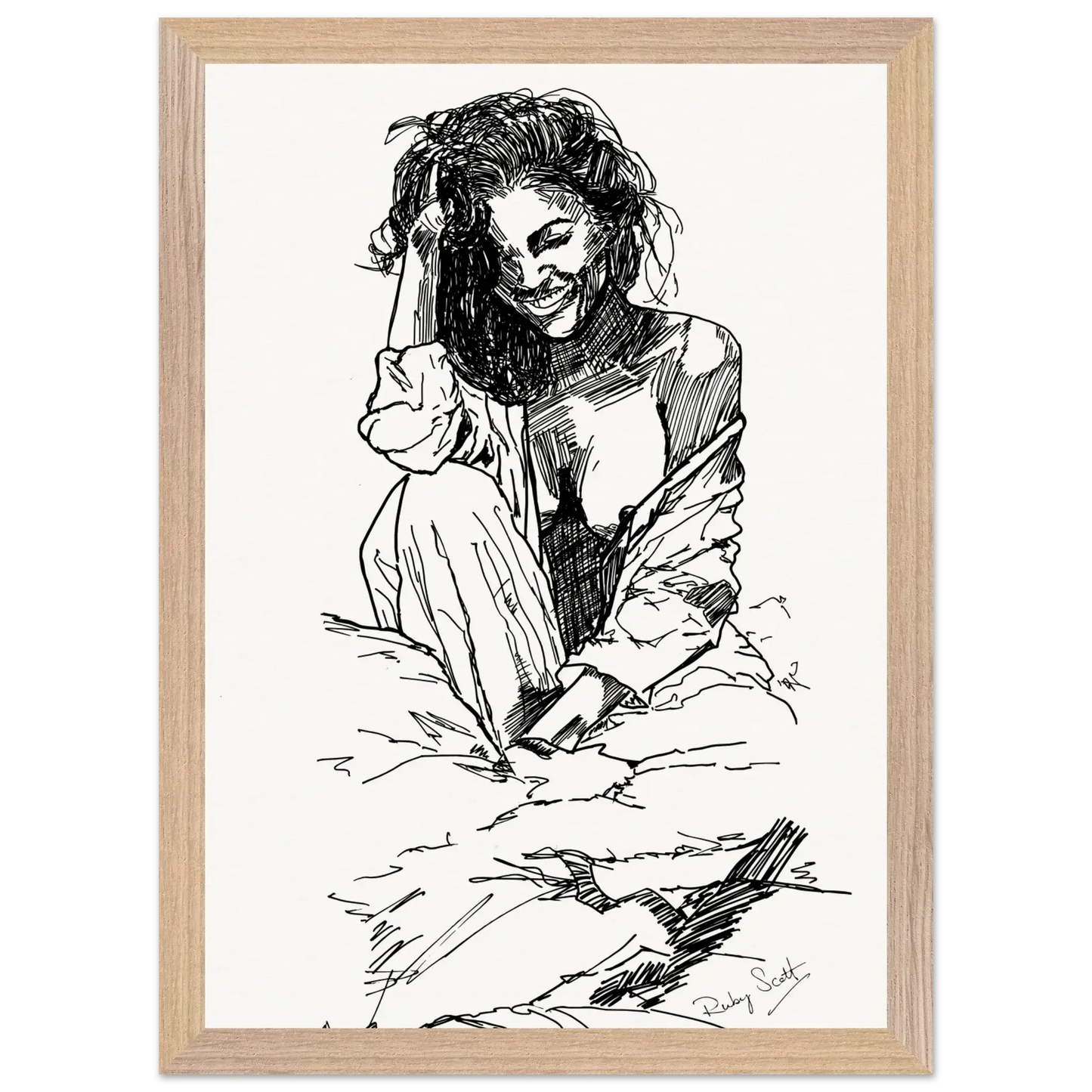 Sapphic Art - You're Making Me Blush Framed Print – Ruby Scott Lesbian ...